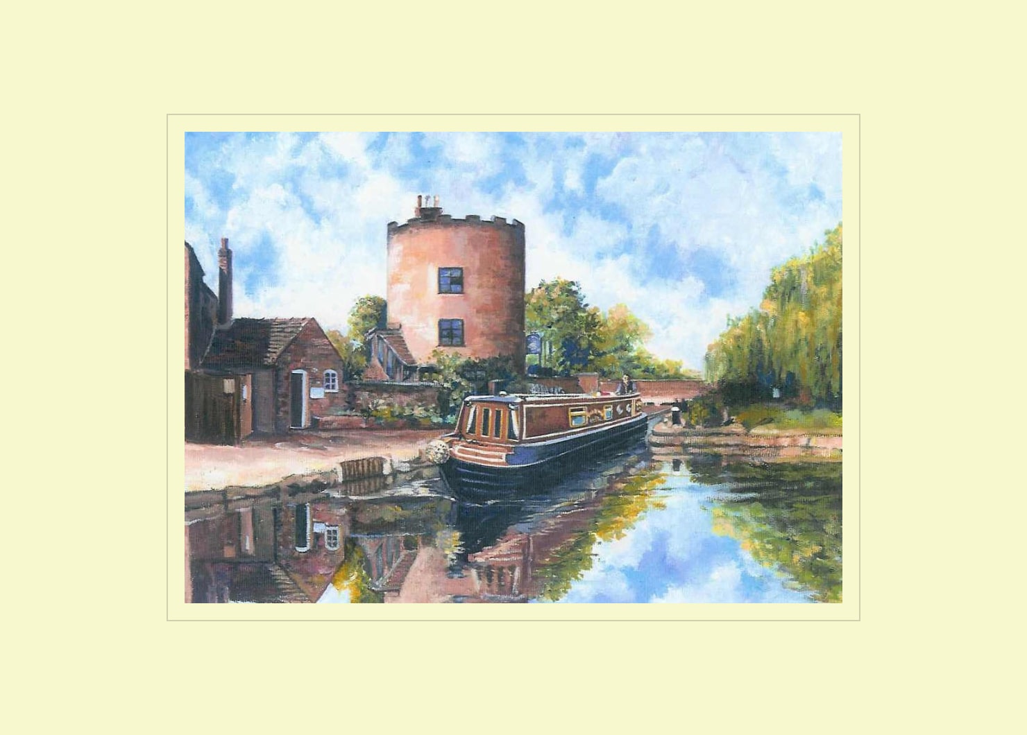 Gailey Round House, Staffs & Worcs Canal Print - Sylvia Hankin - Artist ...